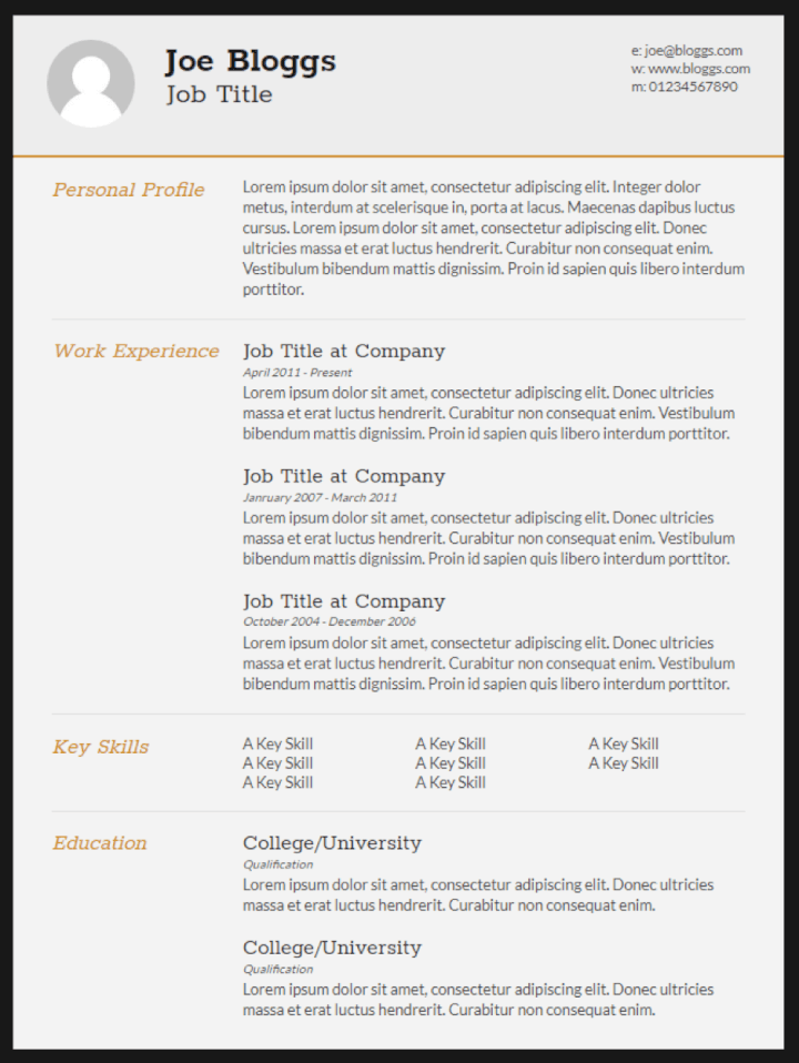 1 Pager Template