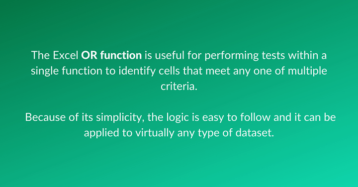 The Excel OR Function | GoSkills