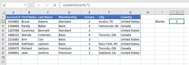 The COUNTIF Function in Excel | GoSkills