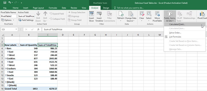 How to Create Pivot Table Calculated Fields | GoSkills