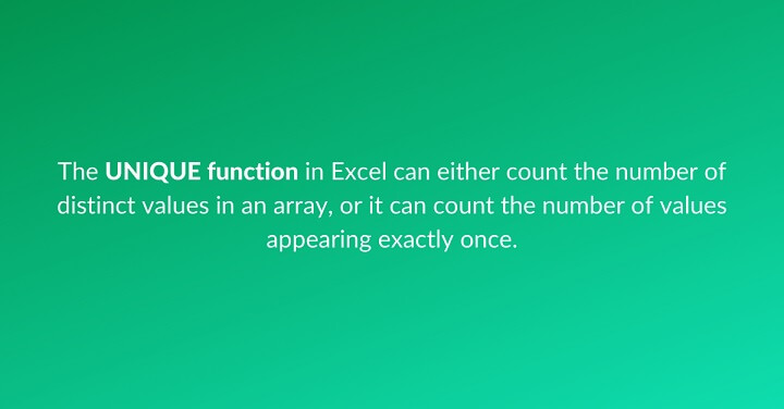How To Count Unique Values In Excel With The UNIQUE Function
