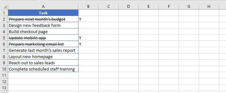 How to Strikethrough in Excel | GoSkills