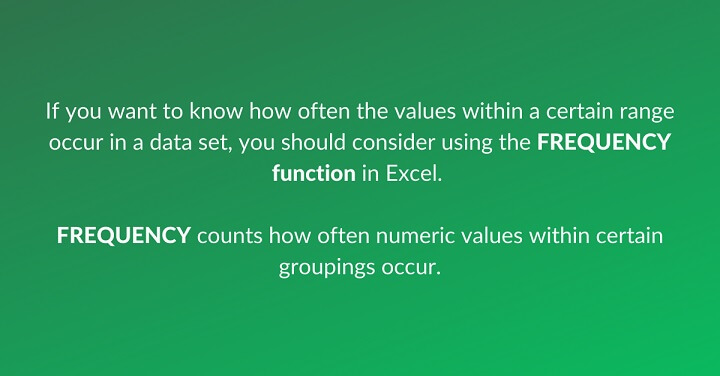 How to Use the FREQUENCY Excel Function | GoSkills