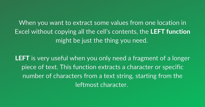 How To Use The Excel LEFT Function GoSkills