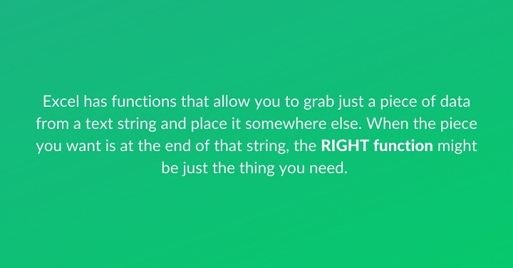 How To Use The Excel RIGHT Function GoSkills